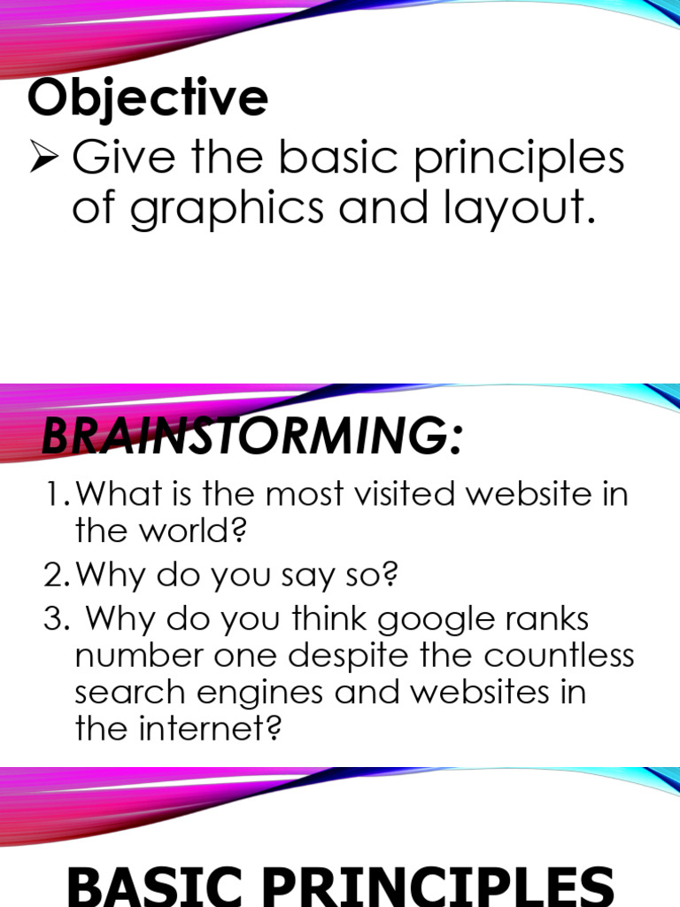 Basic Principles of Graphics and Layout PDF | PDF