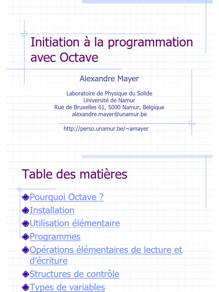 Cours D'octave | PDF