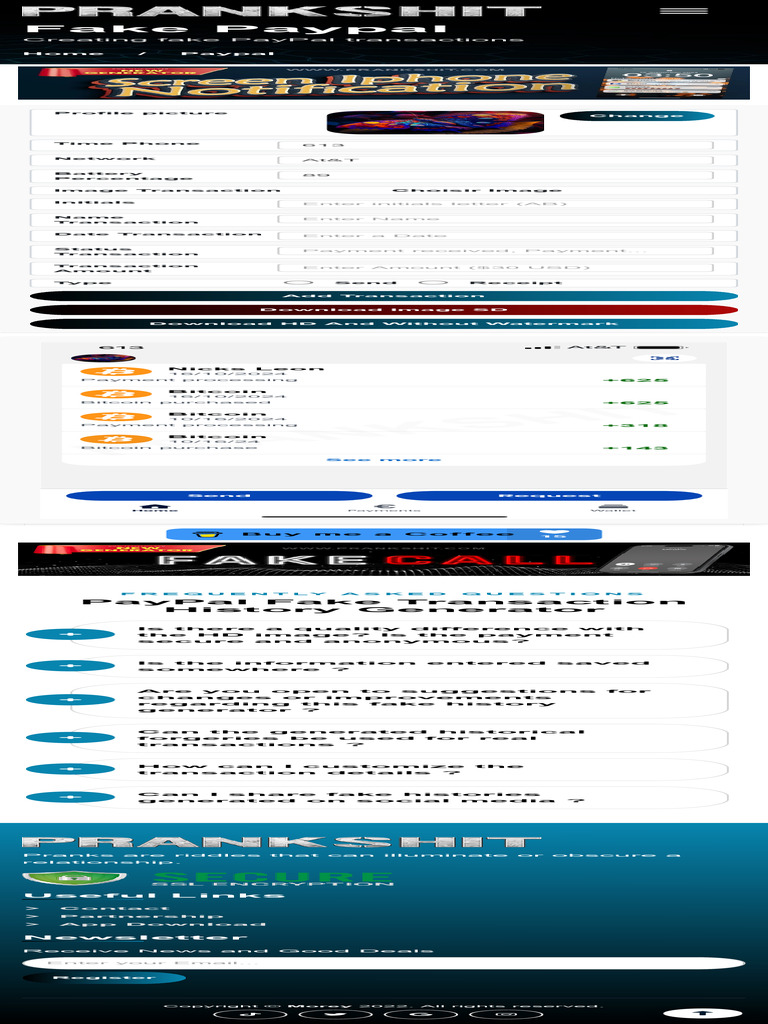 Fake PayPal History Generator | PDF