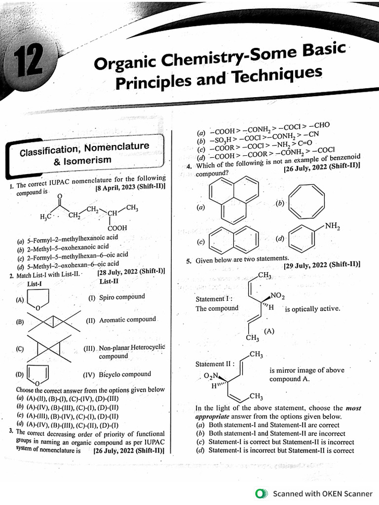Organic Chemistry (Goc+Isomerism) | PDF