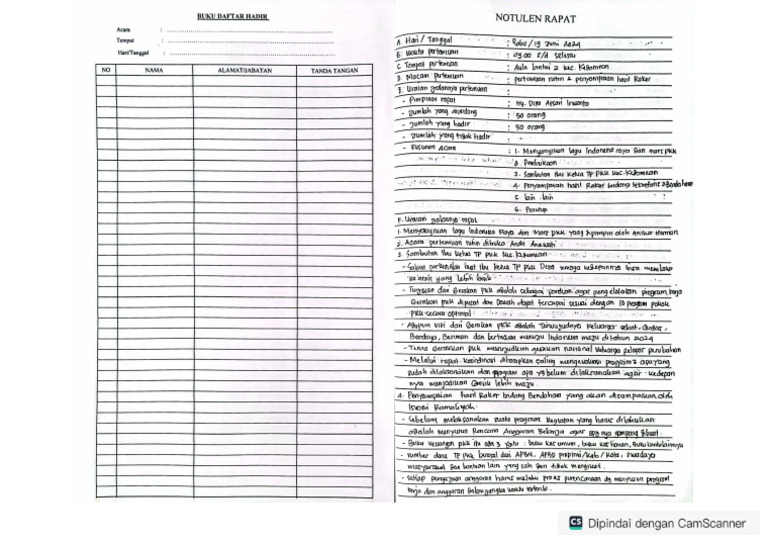 DFTR Hadir & Notulen | PDF