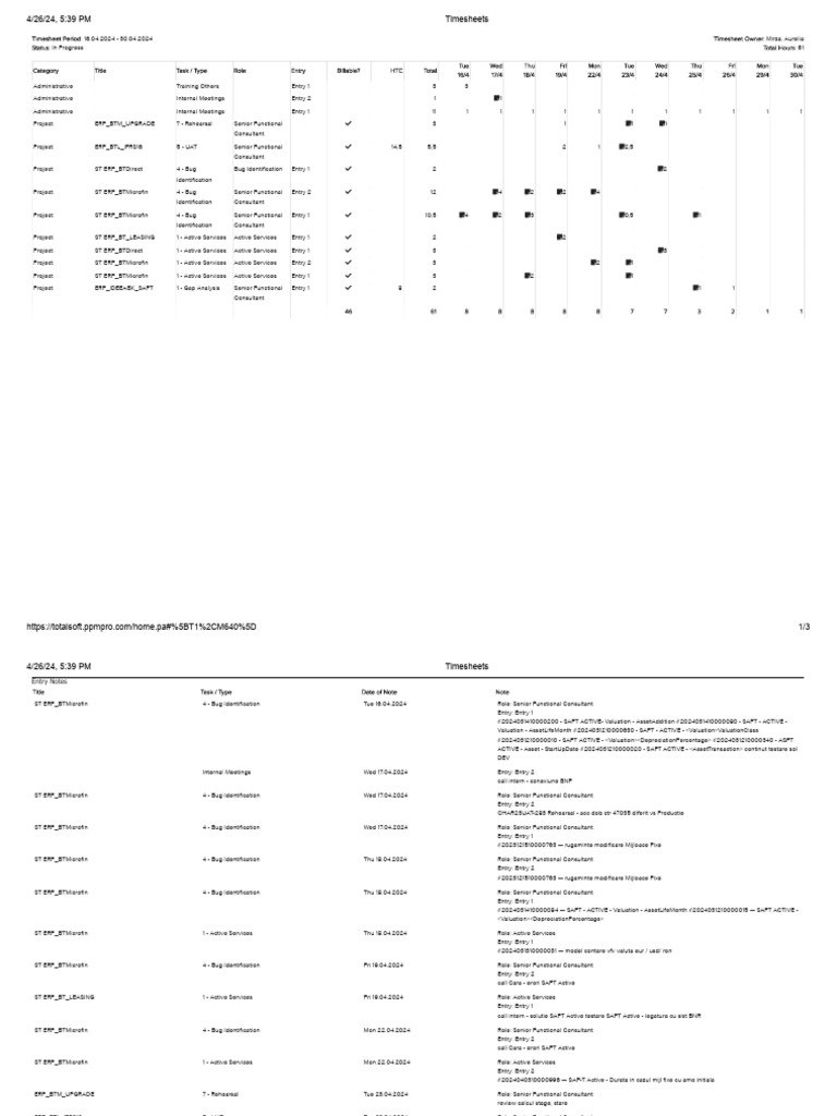Timesheets | PDF