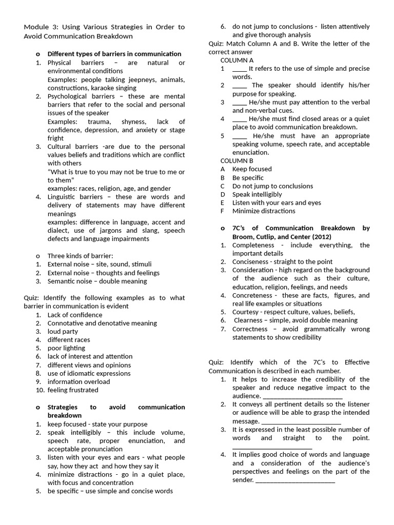 Module 3-OC - Lesson and Quiz | PDF