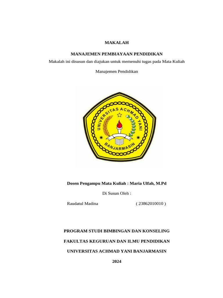 Makalah Manajemen Pendidikan | PDF