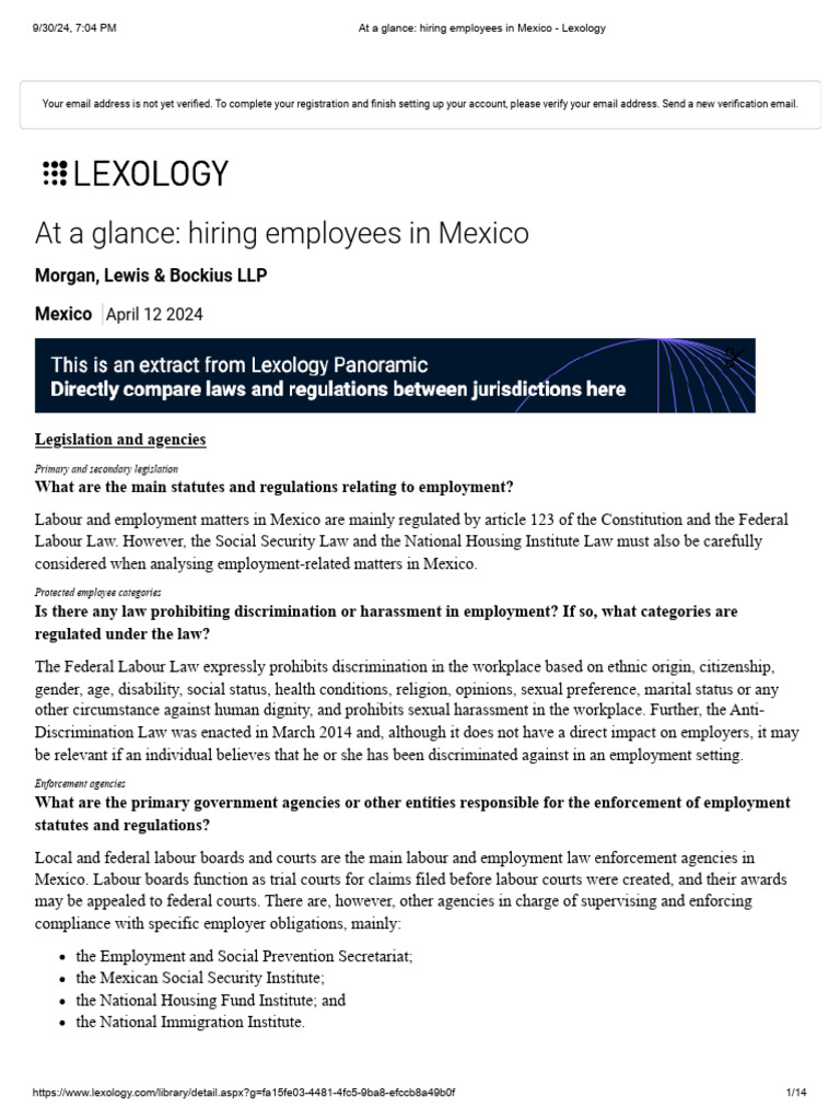 Hiring Employees in Mexico - Lexology | PDF