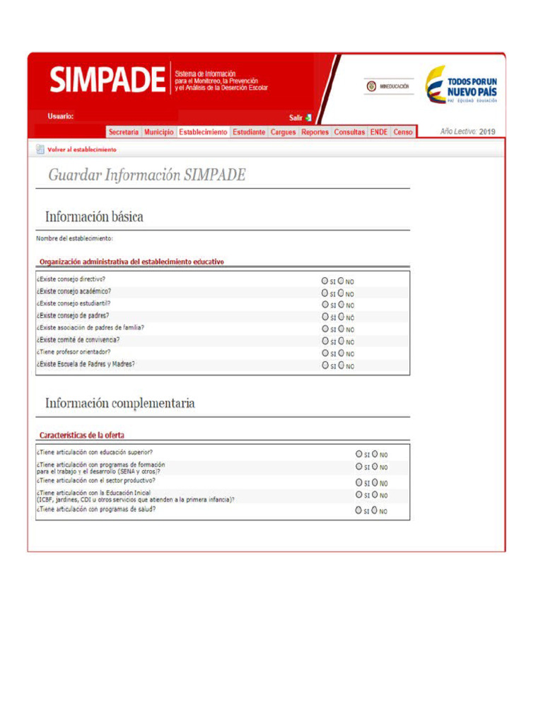 3 Formulario Simpade Establecimiento | PDF