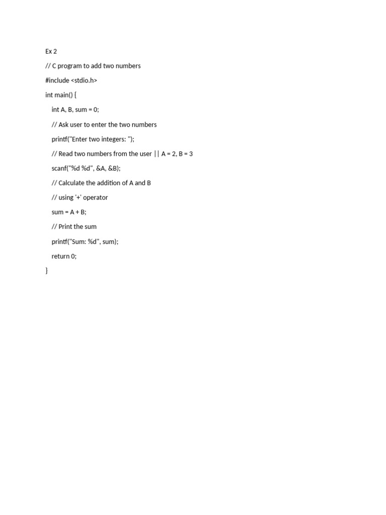 Ex 2 Add Two Numbers Pdf 4253
