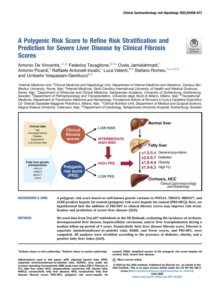 (CGH) A Polygenic Risk Score To Refine Risk Stratification and ...