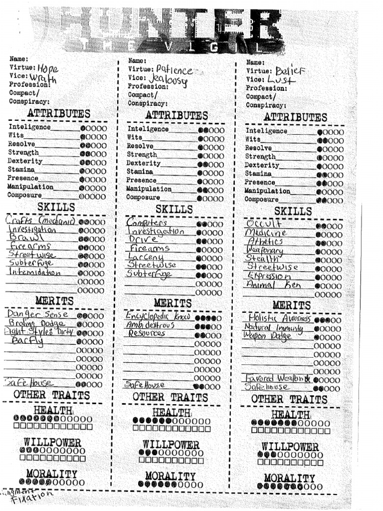 Hunter NPCs (1) | PDF