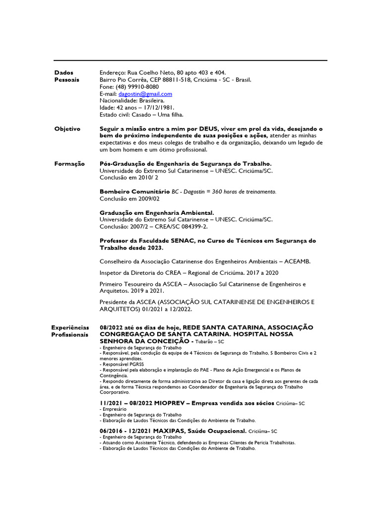 Curriculum Valter Dagostin Jr. 2024 | PDF | Negocios | Ciencia y matemática