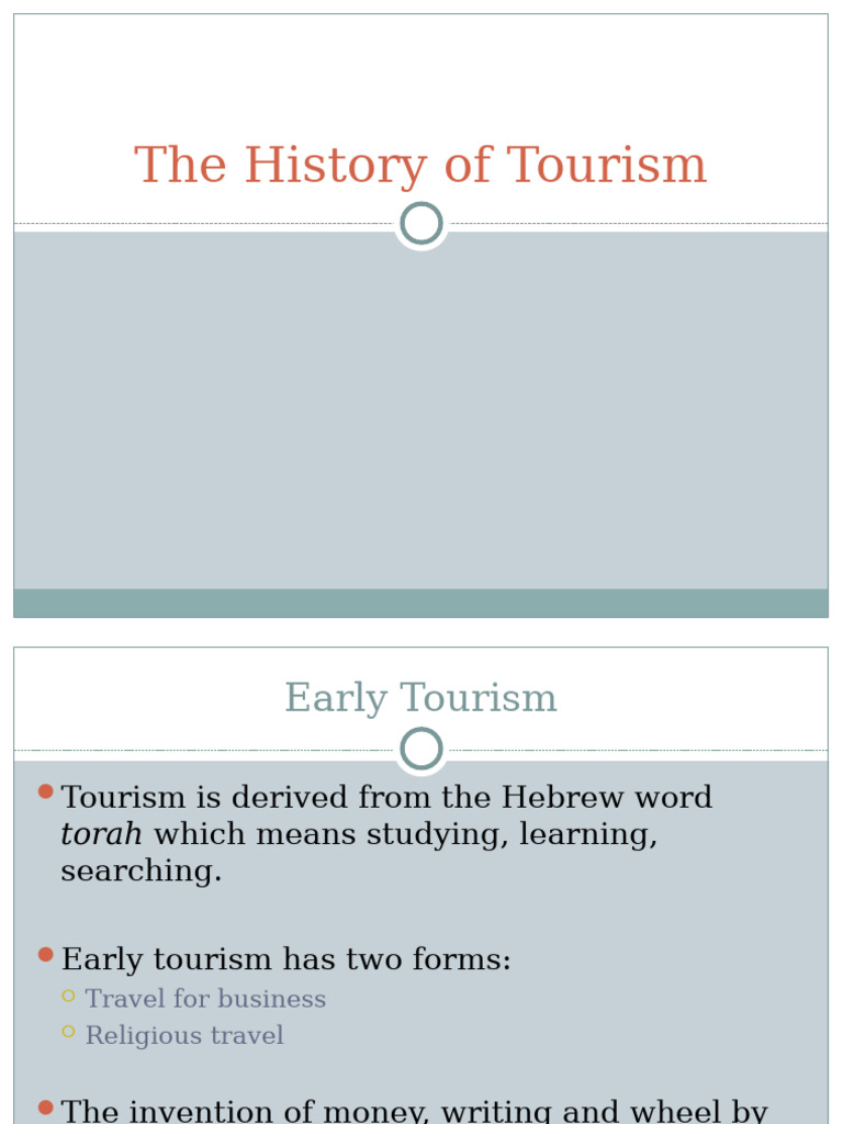 History of Tourism | PDF