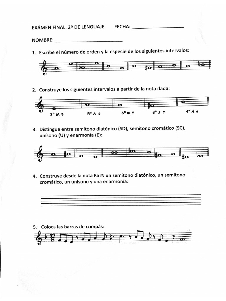 Examen de Música | PDF