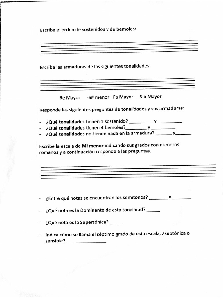 Examen de Música | PDF