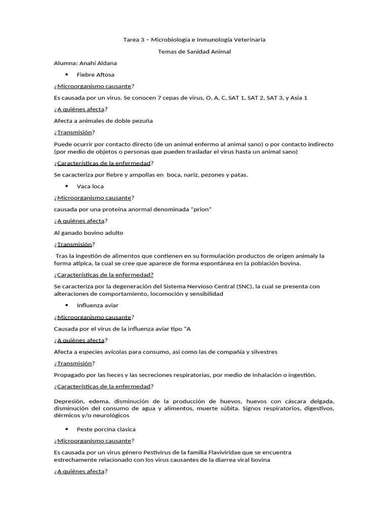 Tarea 3 Micro | PDF | Virus | Vacas