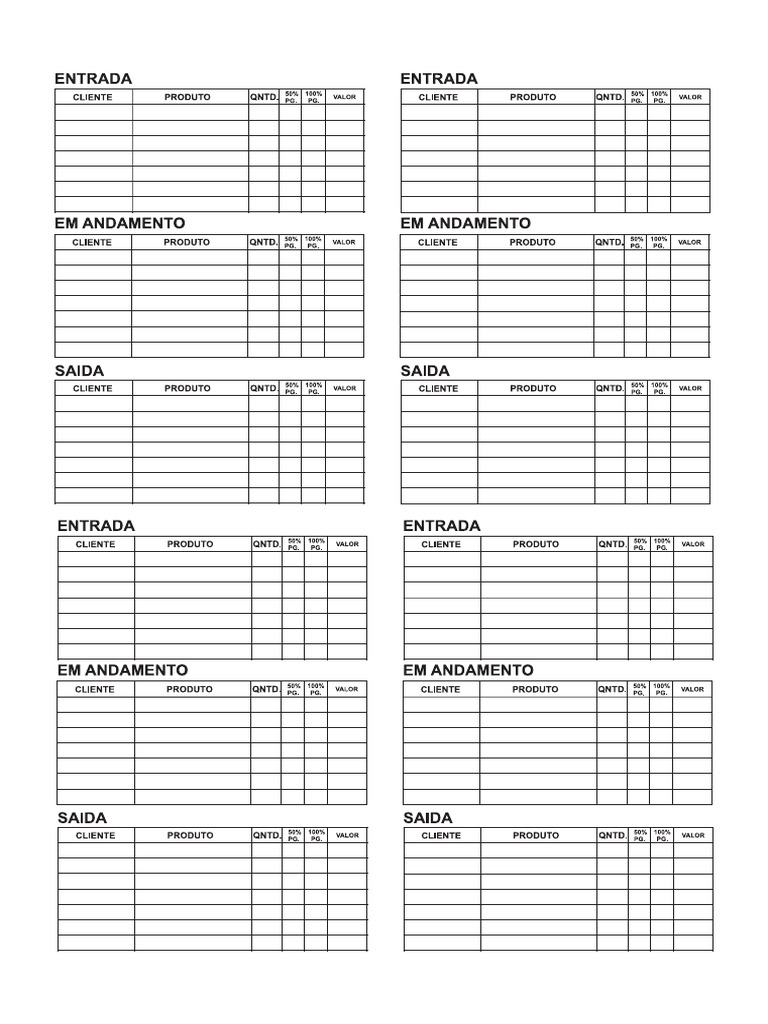 Tabela Controle Tgo | PDF