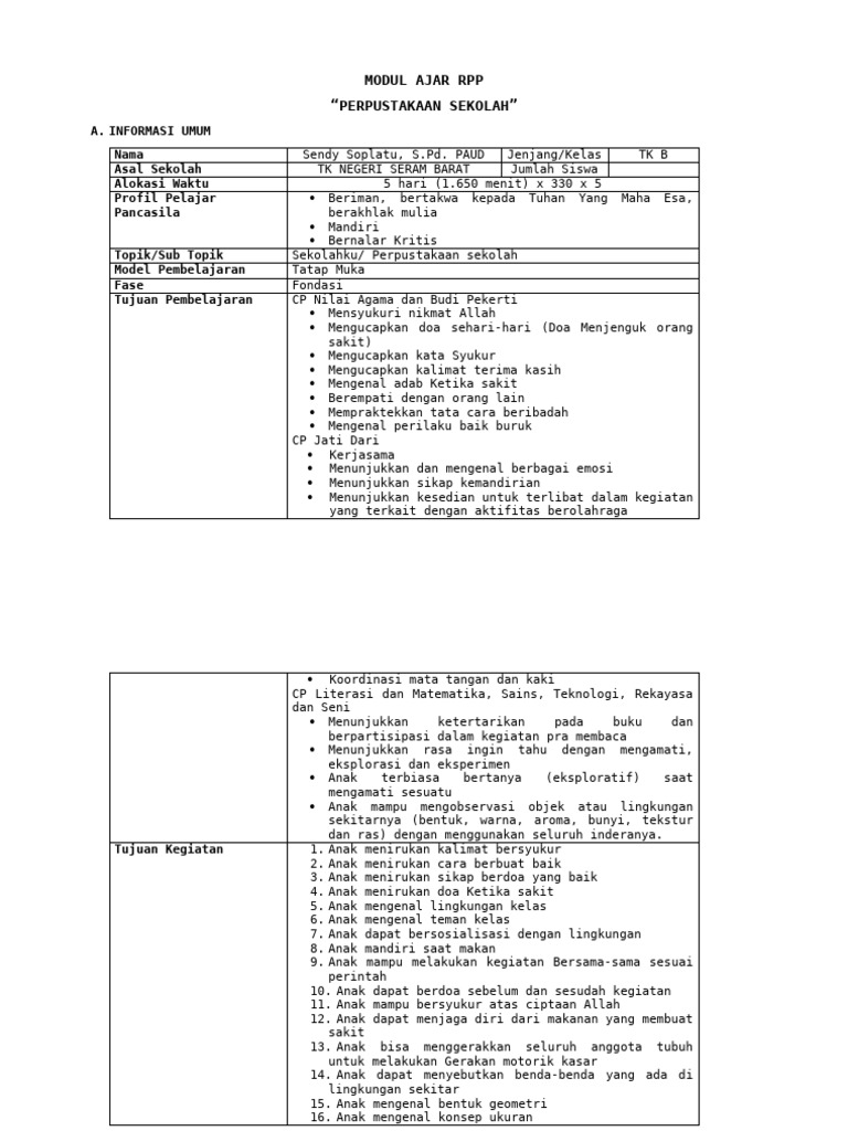 MODUL AJAR RPP_014912 | PDF