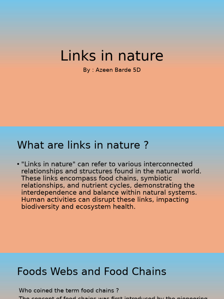 Links in Nature | PDF