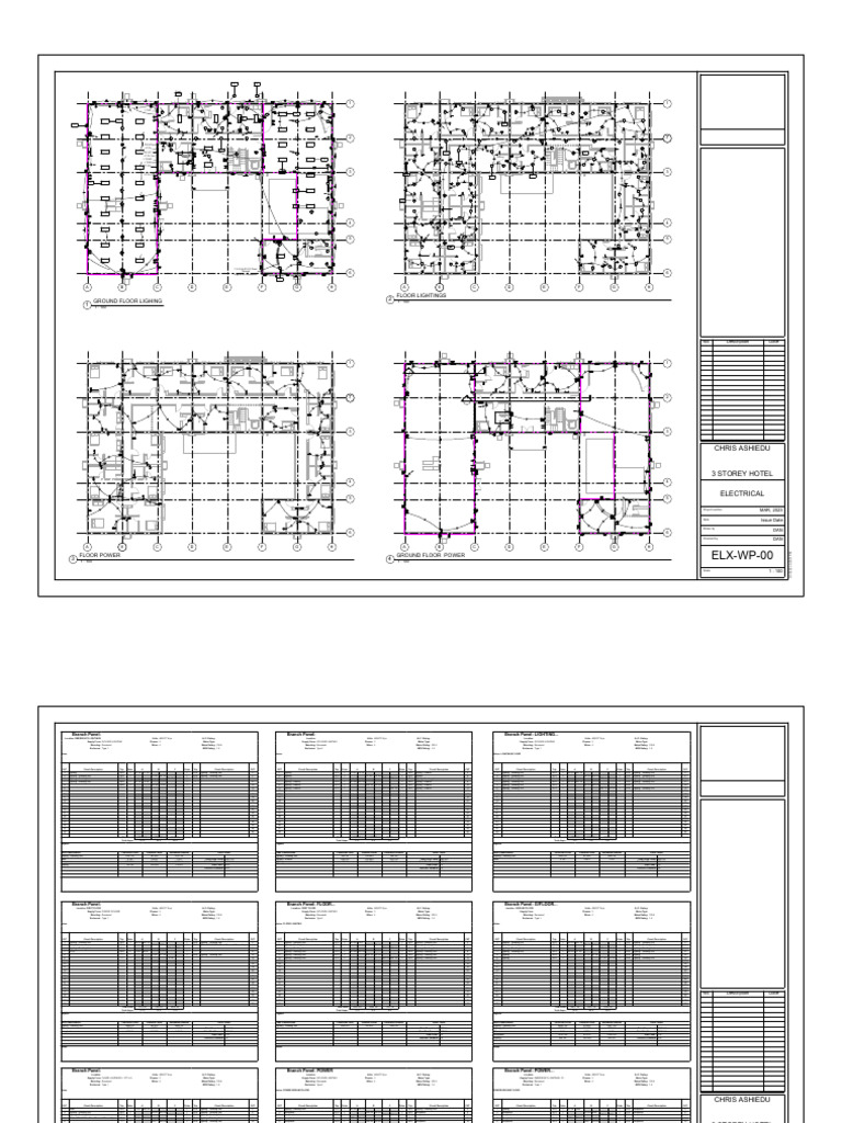 Hotel Electrical Design Plan | PDF | Mains Electricity | Wire