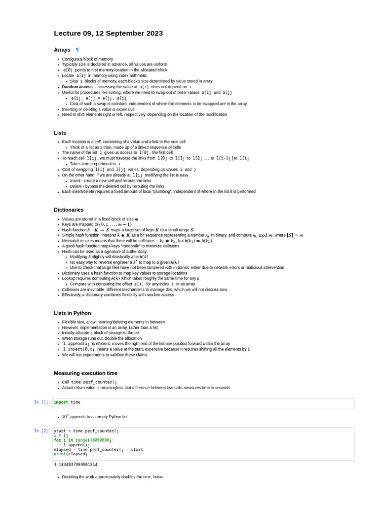 PDSP2023 Lecture09 12sep2023 | PDF | Computer Programming | Science & Mathematics