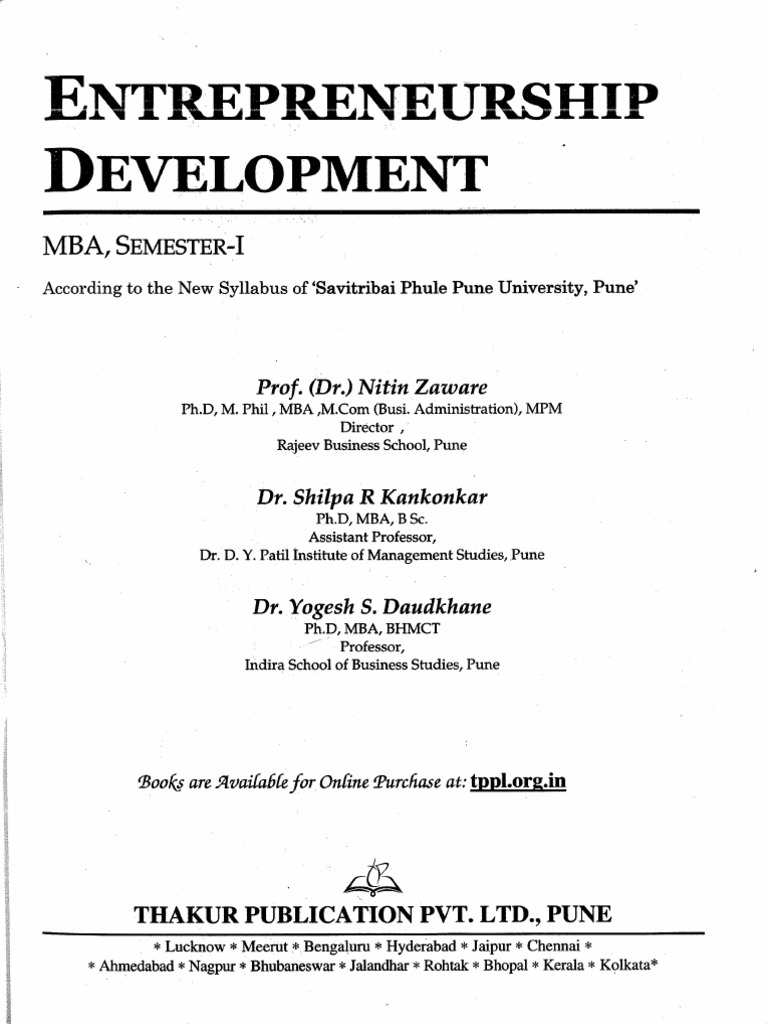Entrepreneurship: Development | PDF