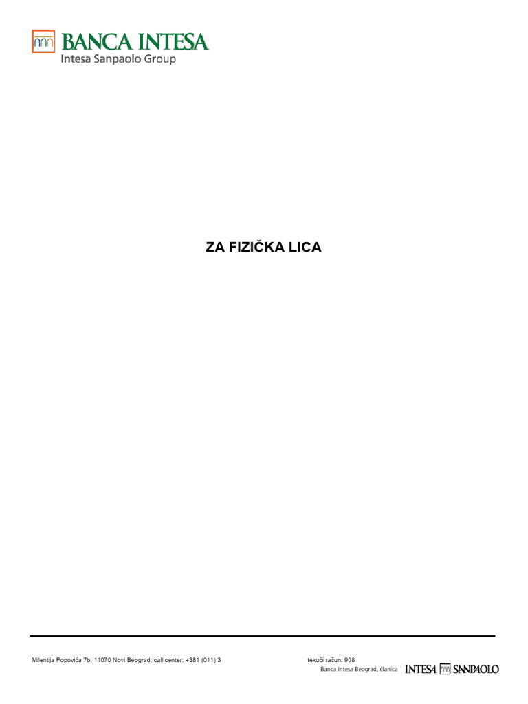 Tarifa Naknada Za Fizička Lica | PDF