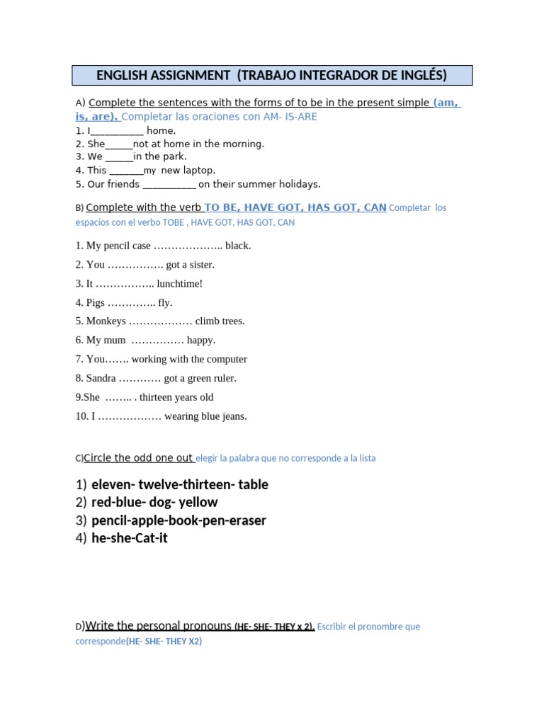 actividad integradora de inglés | PDF