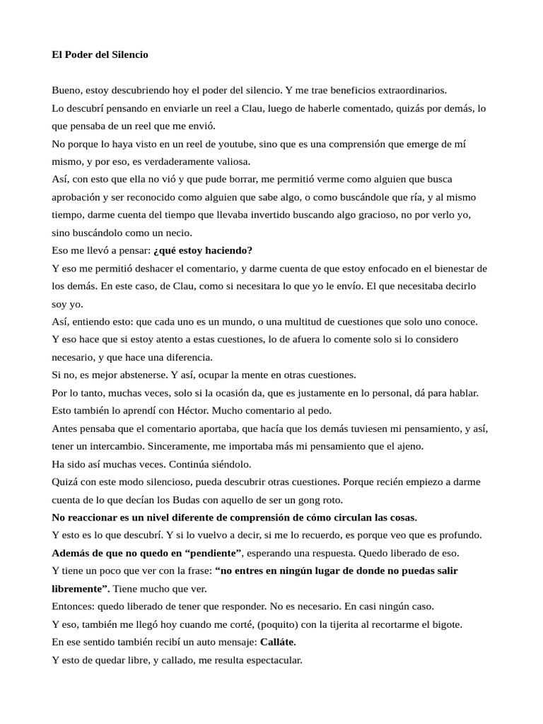 El Poder Del Silencio Pdf