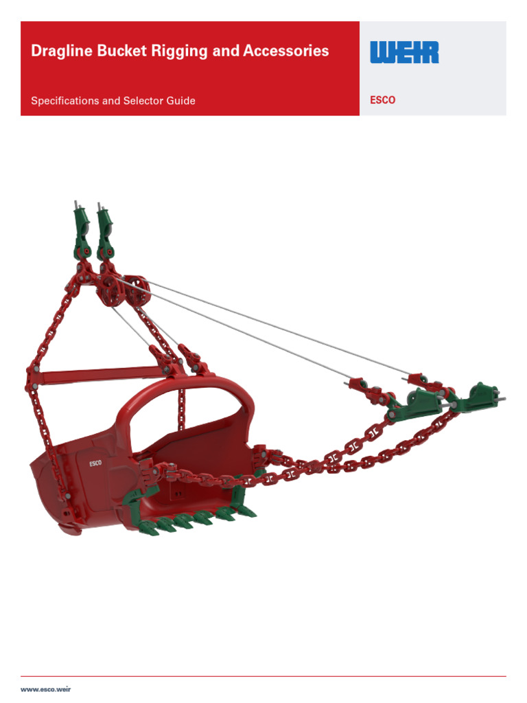 Dragline Bucket Rigging and Accessories Specifications - DIGITAL | PDF
