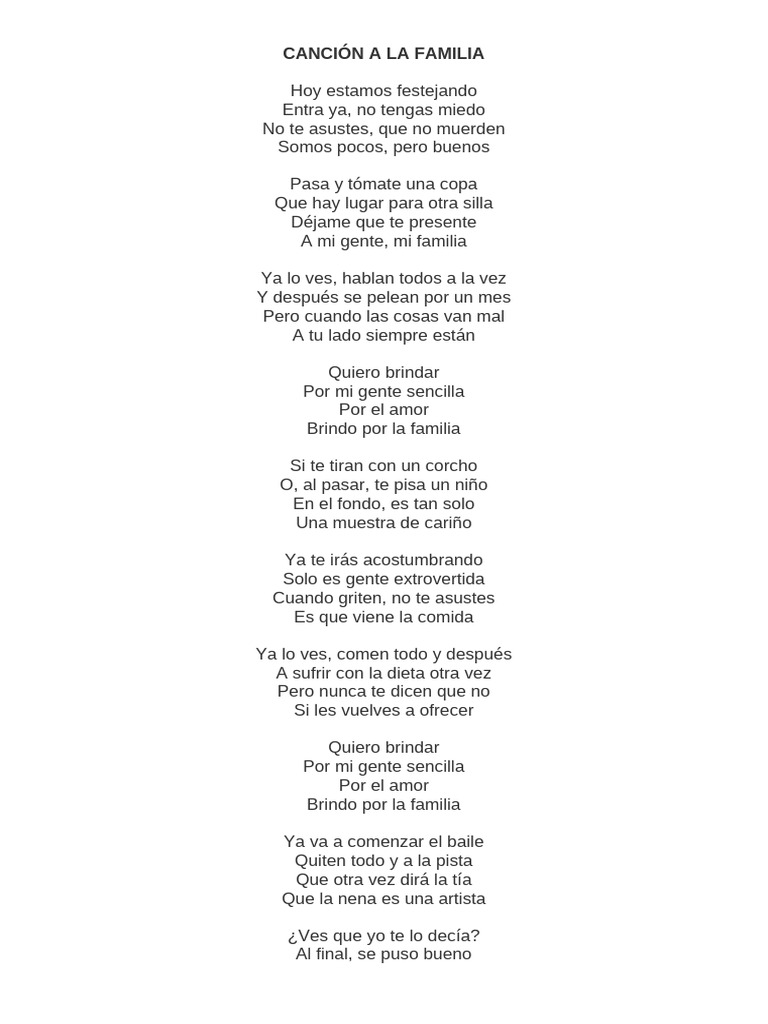 Canción A La Familia | PDF