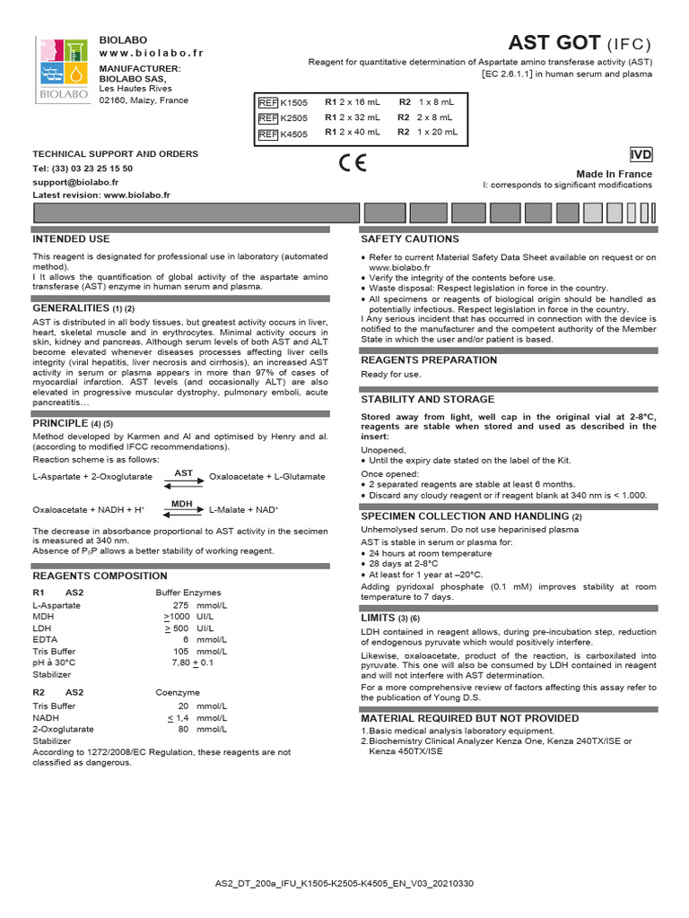 Ast Got: Biolabo | PDF