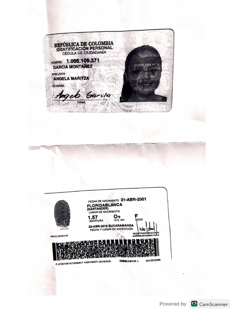 Cédula Angela Garcia | PDF