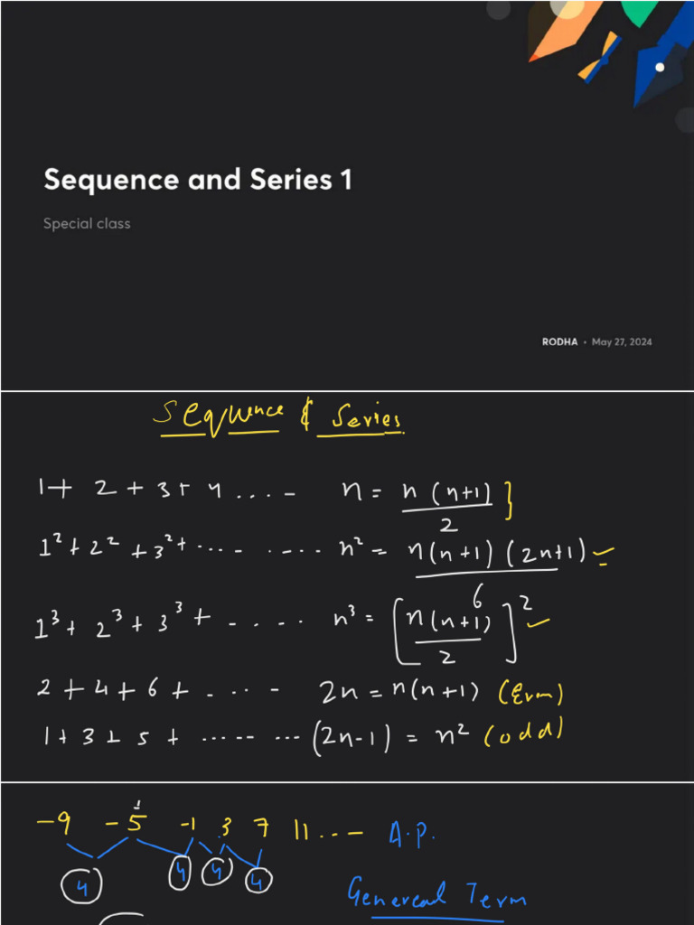 Sequence and Series 1 With Anno | PDF