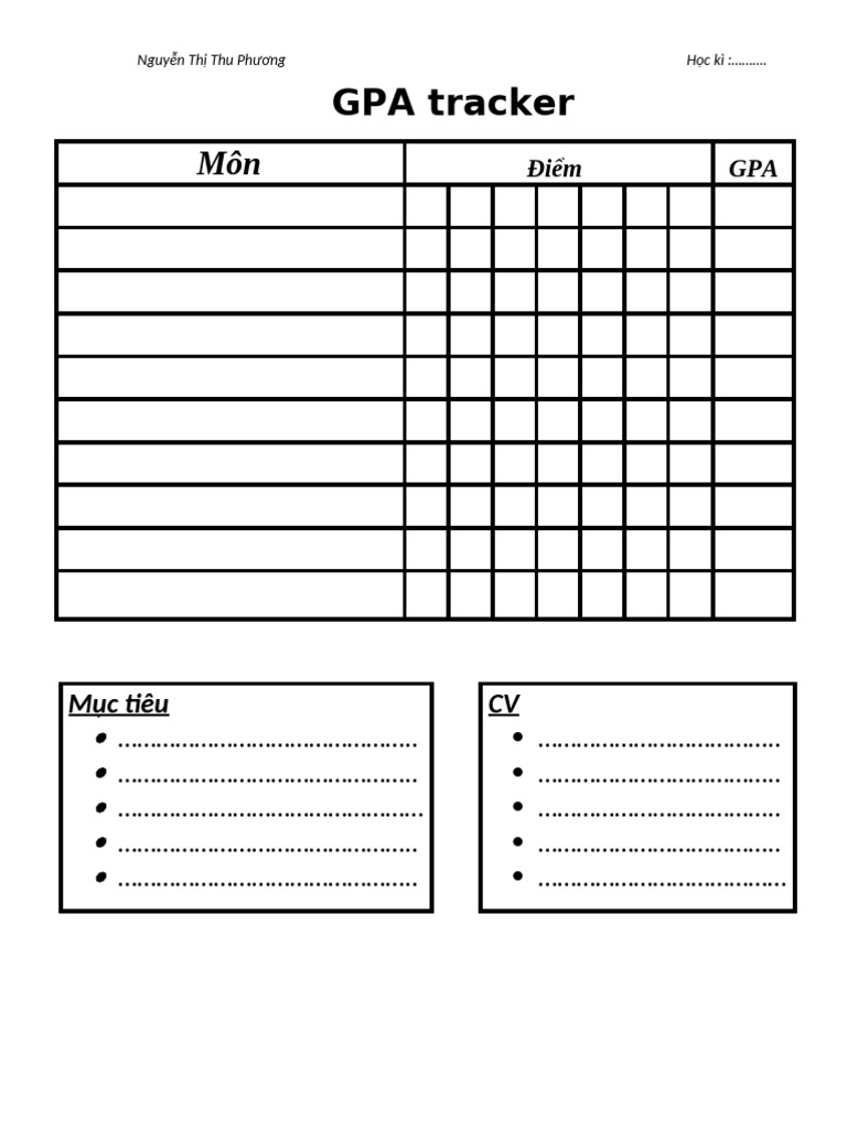 GPA Tracker | PDF