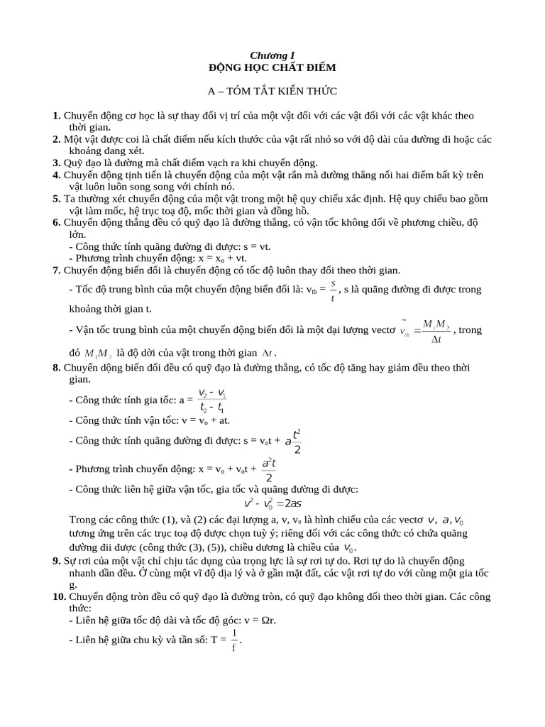 Bai Tap Chon Loc Vat Ly Lop 10 | PDF