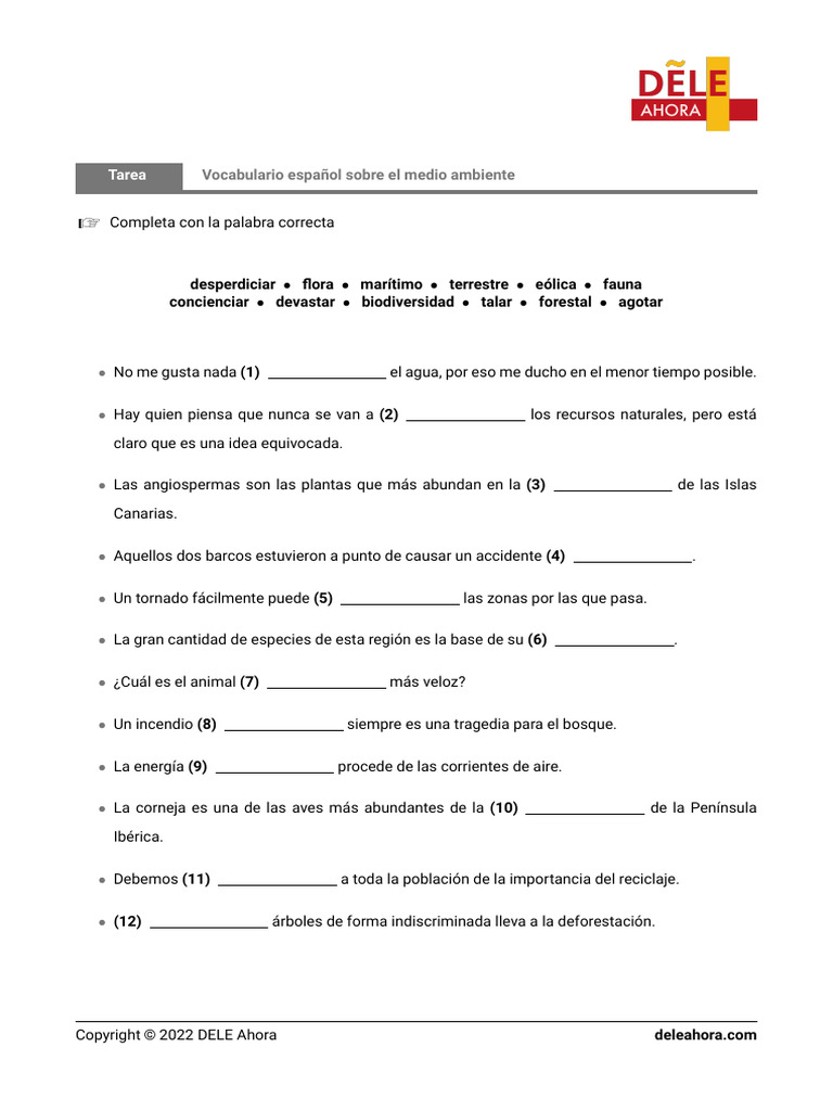 Vocabulario Ambiental en Español | PDF | Ciencias sociales