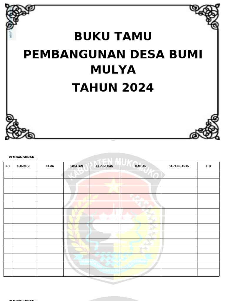 Buku Tamu | PDF