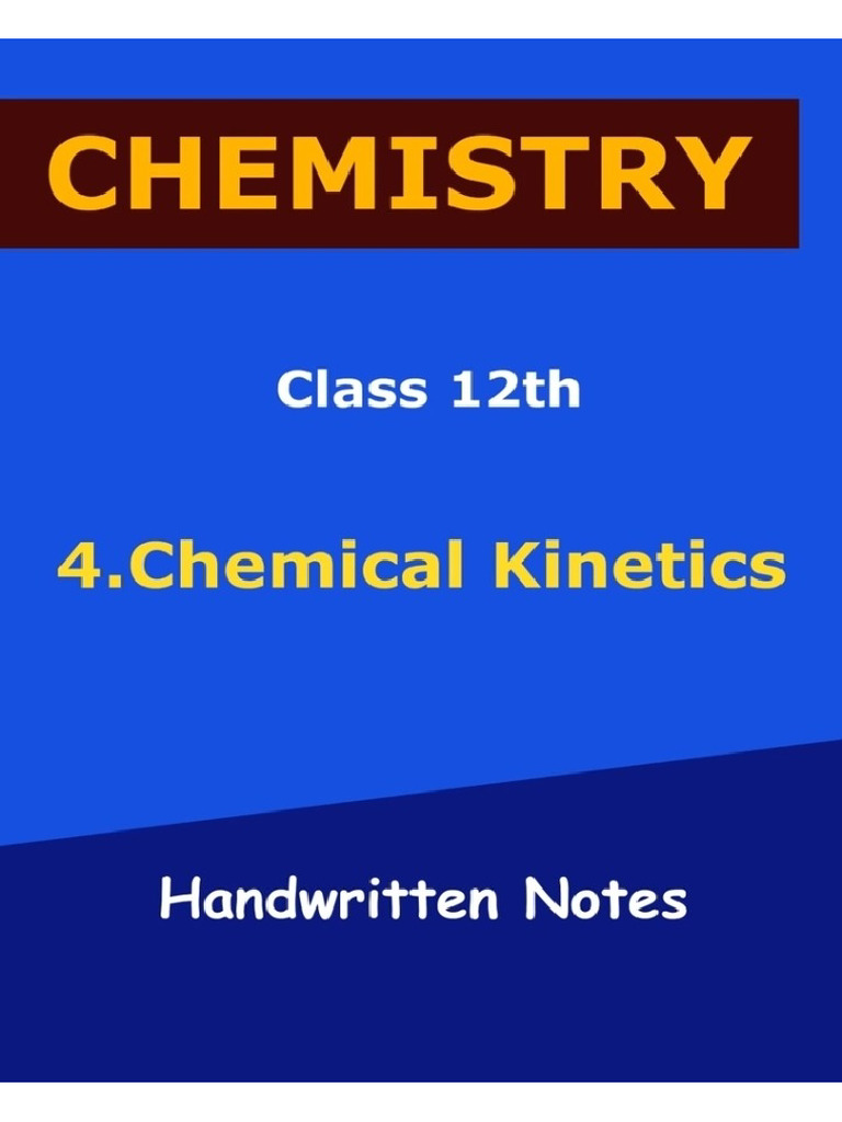 c4 Chemical Kinetics | PDF