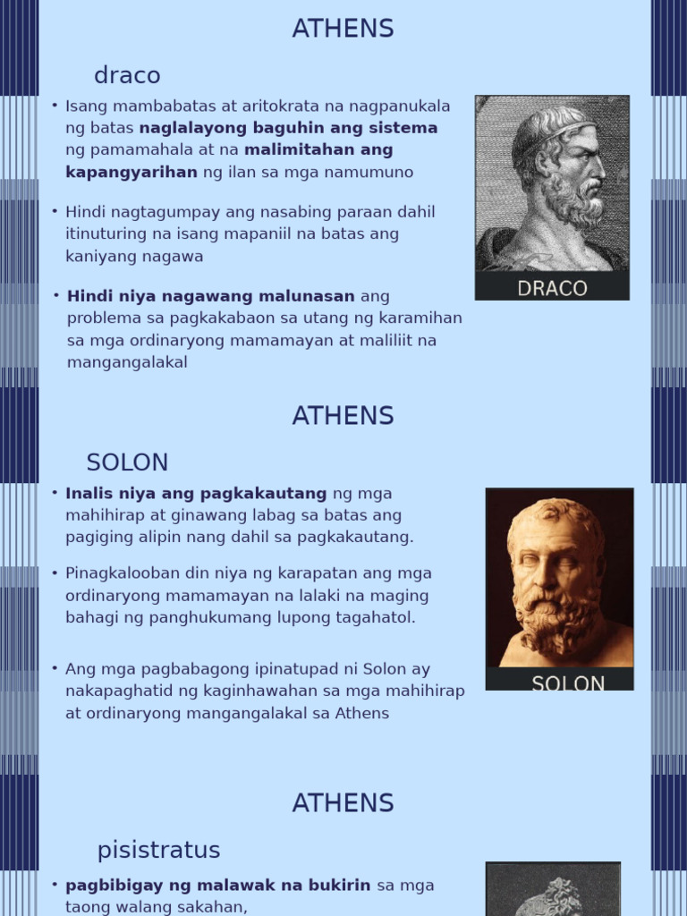 Mga Mambabatas at Namuno Sa ATHENS | PDF