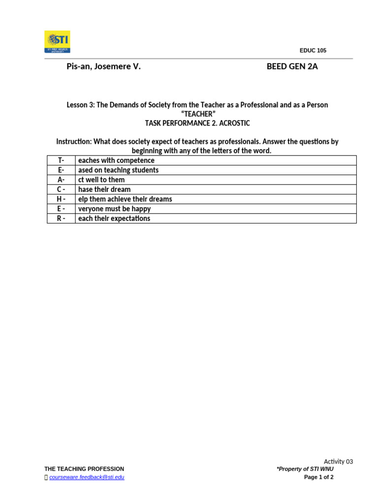 03 Task Performance | PDF