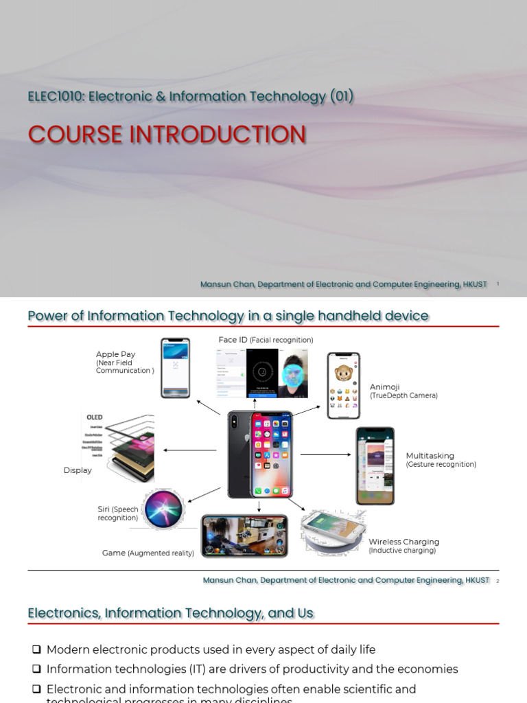 ELEC1010 Lecture 1 | PDF