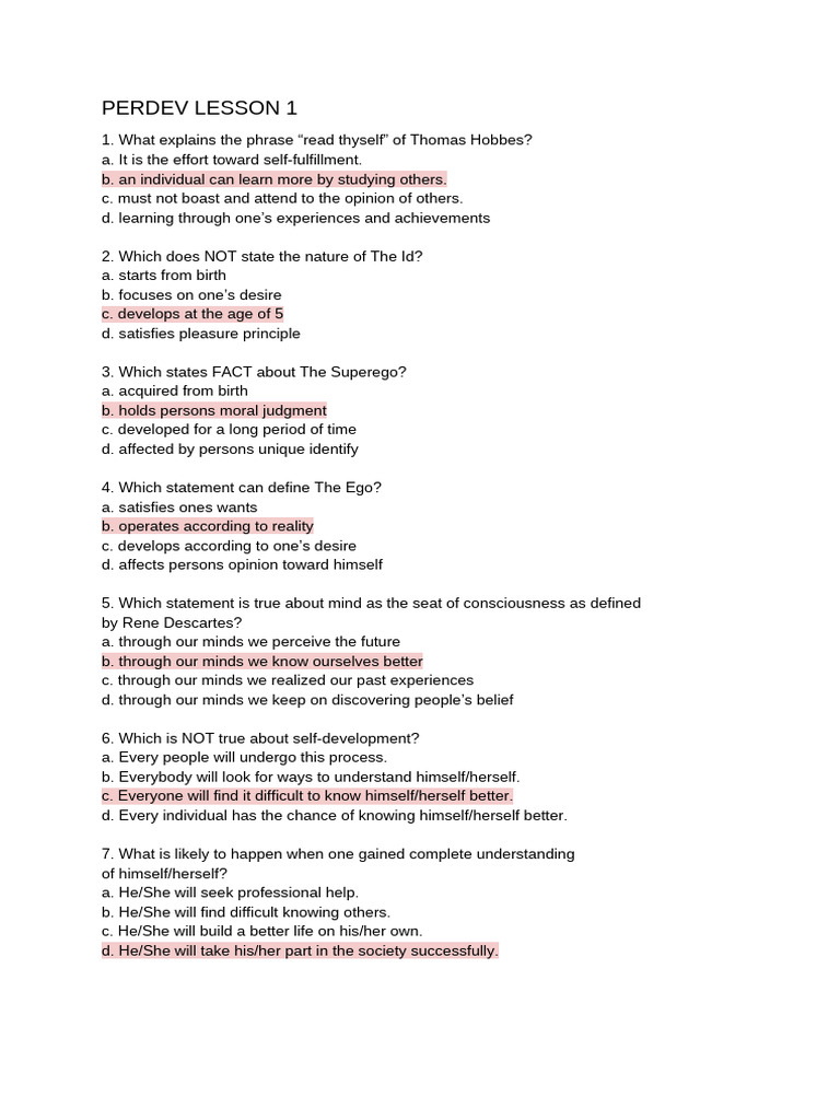 PerDev Module 1 - 16 QS | PDF