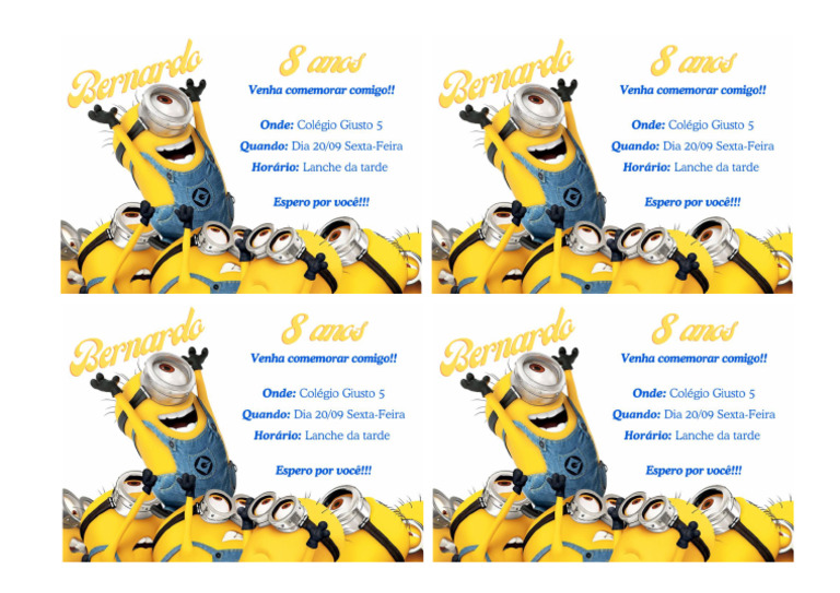 Convite Bernardo | PDF