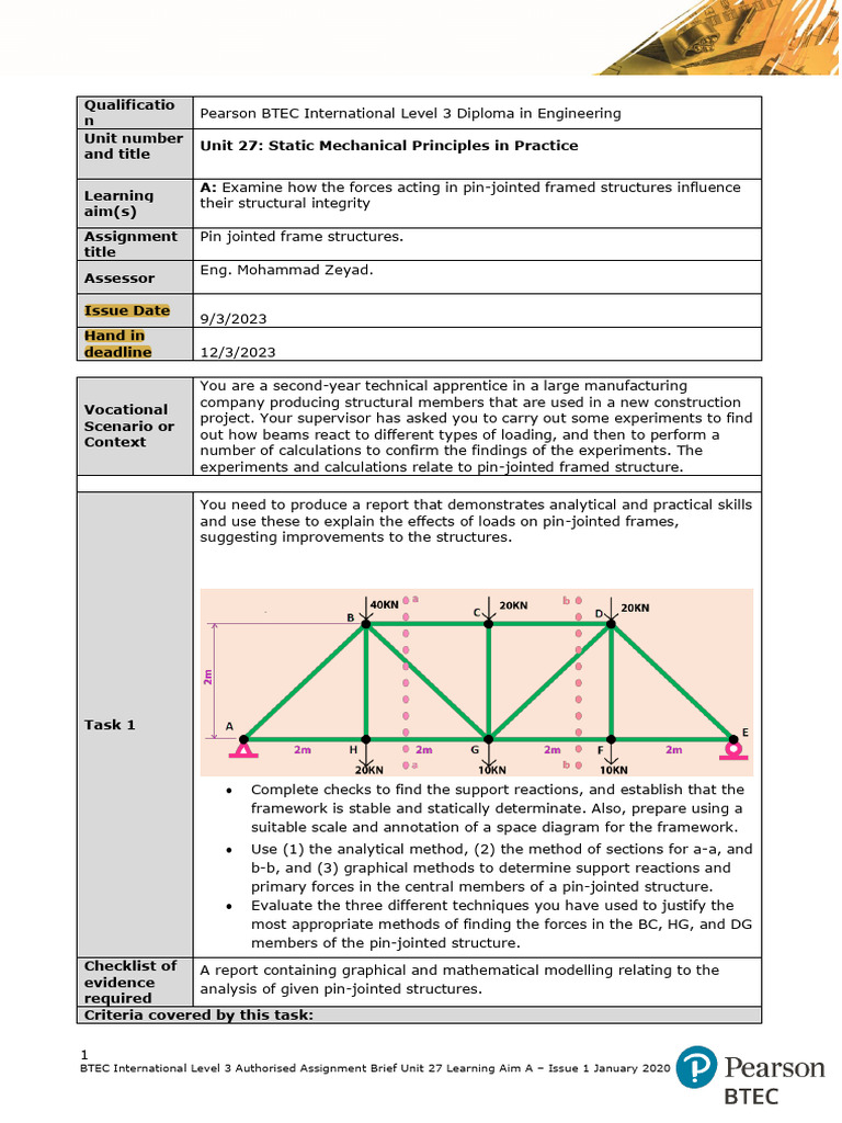 BTEC Assignment Brief | PDF