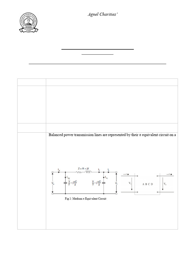 Exp_08_ABCD Parameters of a Transmission Line | PDF