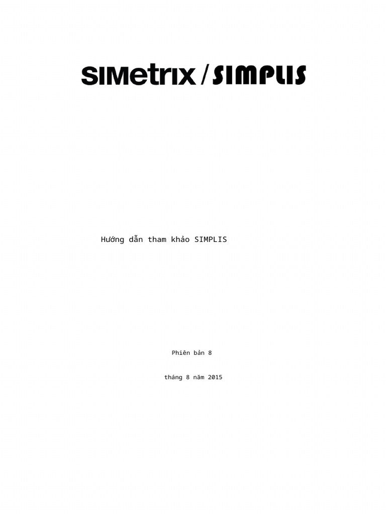 SIMPLIS Reference | PDF