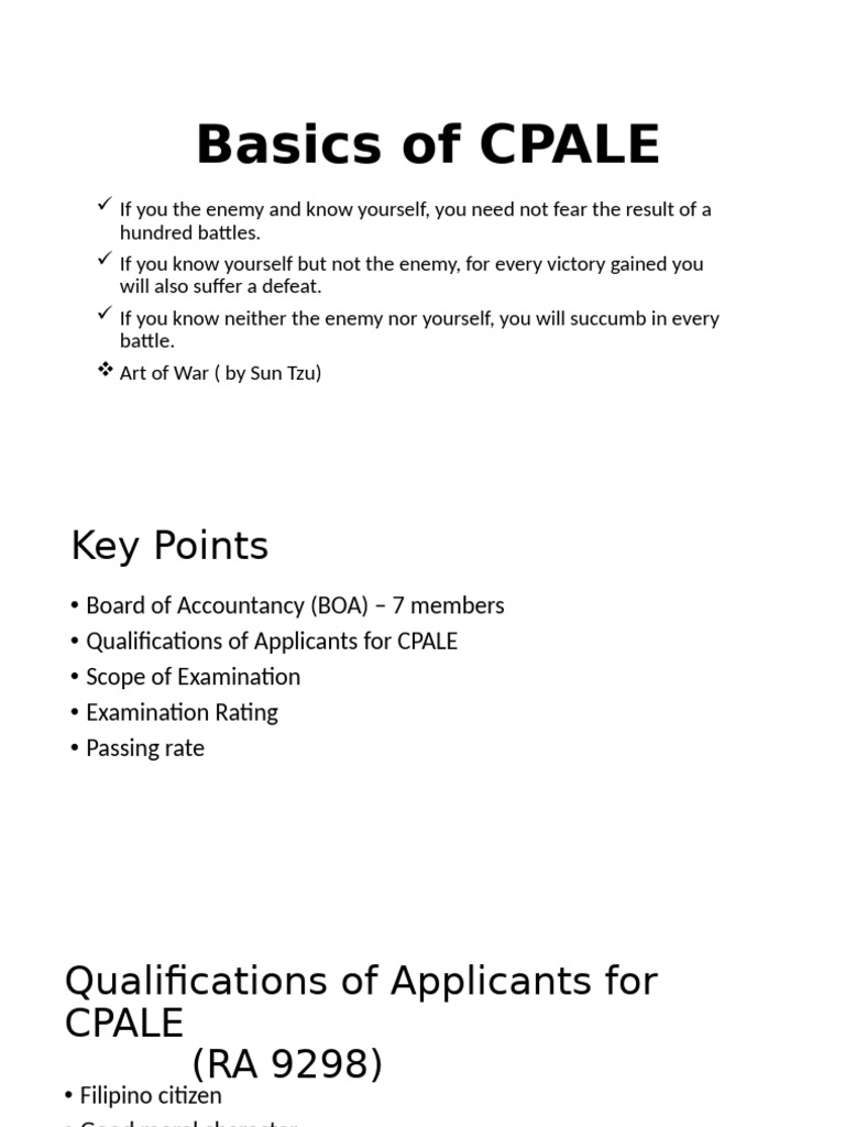 Basics of CPALE | PDF