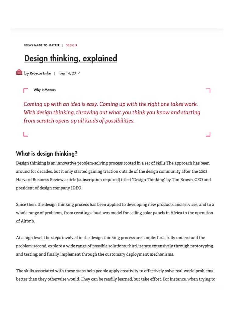 design thinking mit sloan | PDF