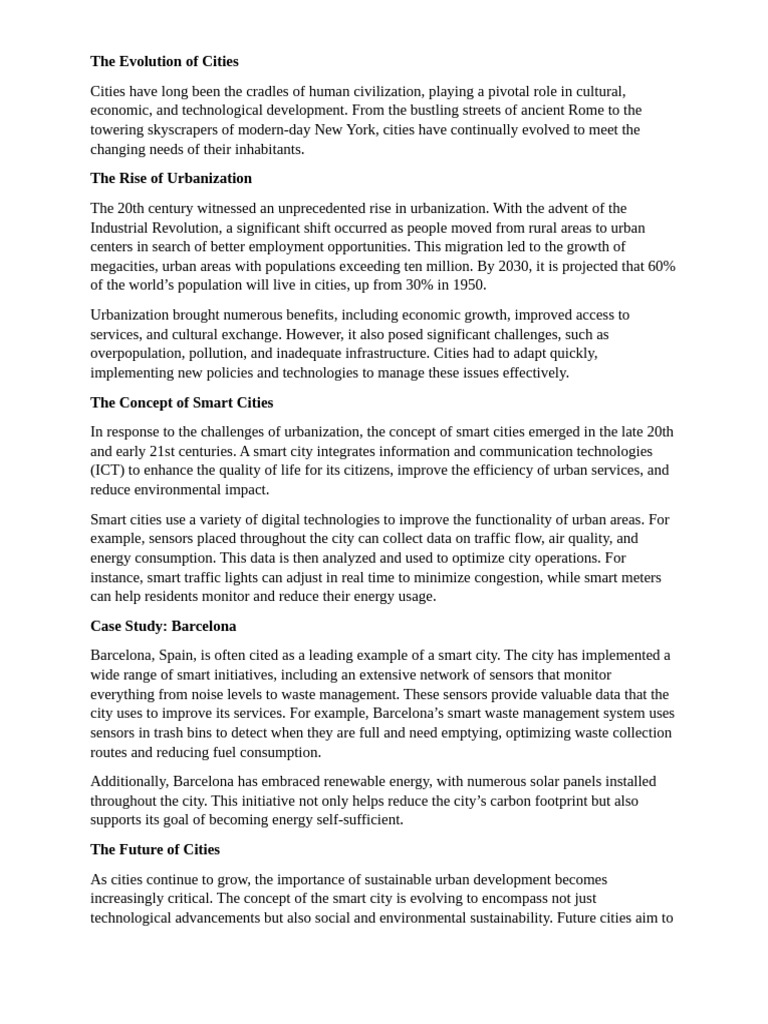 The Evolution of Cities | PDF