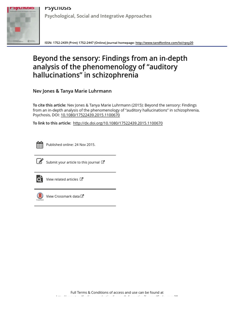 Beyond The Sensory - Findings From An In-Depth Analysis of The ...