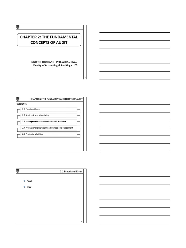 Chapter2 Assurance FAA4003 NTTHang Handout | PDF